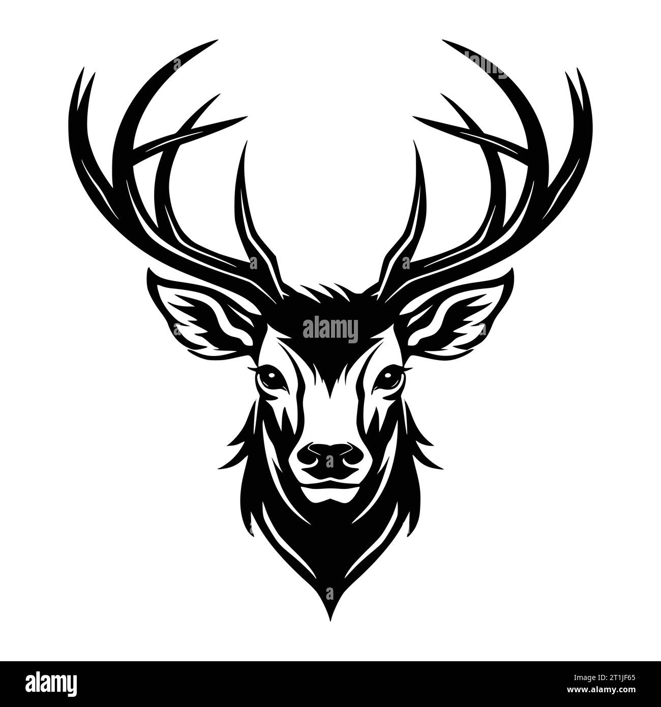 Deer illustration ink Stock Vector Images - Alamy