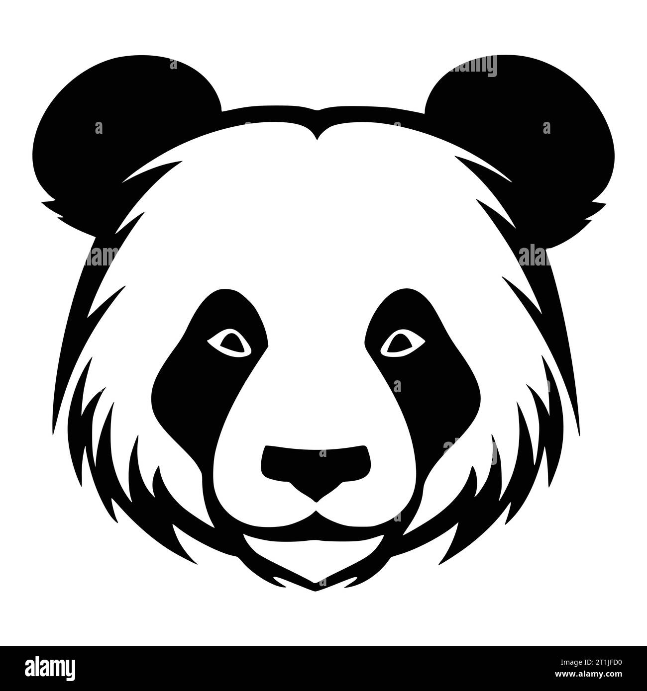 Panda head Black and White Stock Photos & Images - Alamy