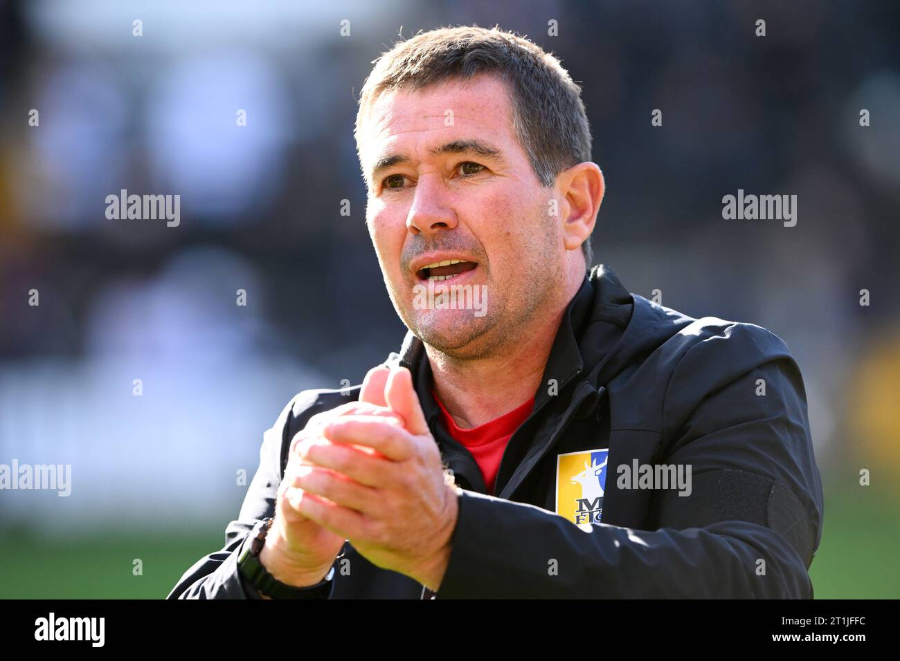 Nigel Clough, manager of Mansfield Town during the Sky Bet League 2 ...