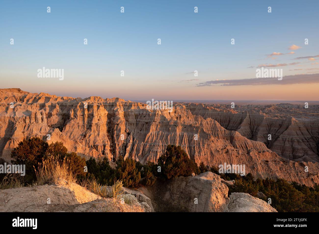 Beautiful sunset at Badlands National Park! Stock Photo - Alamy