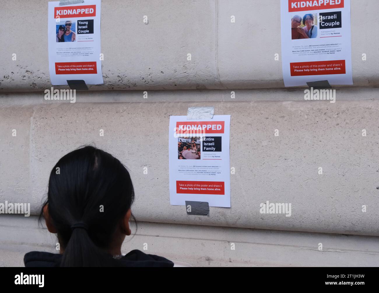 London, UK. 14th Oct 2023. March for Palestine, Israeli missing persons ...