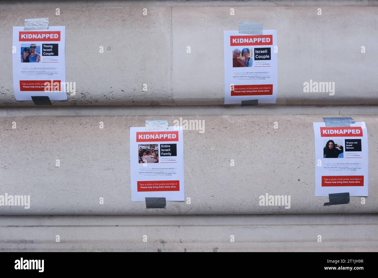 London, UK. 14th Oct 2023. March for Palestine, Israeli missing persons ...