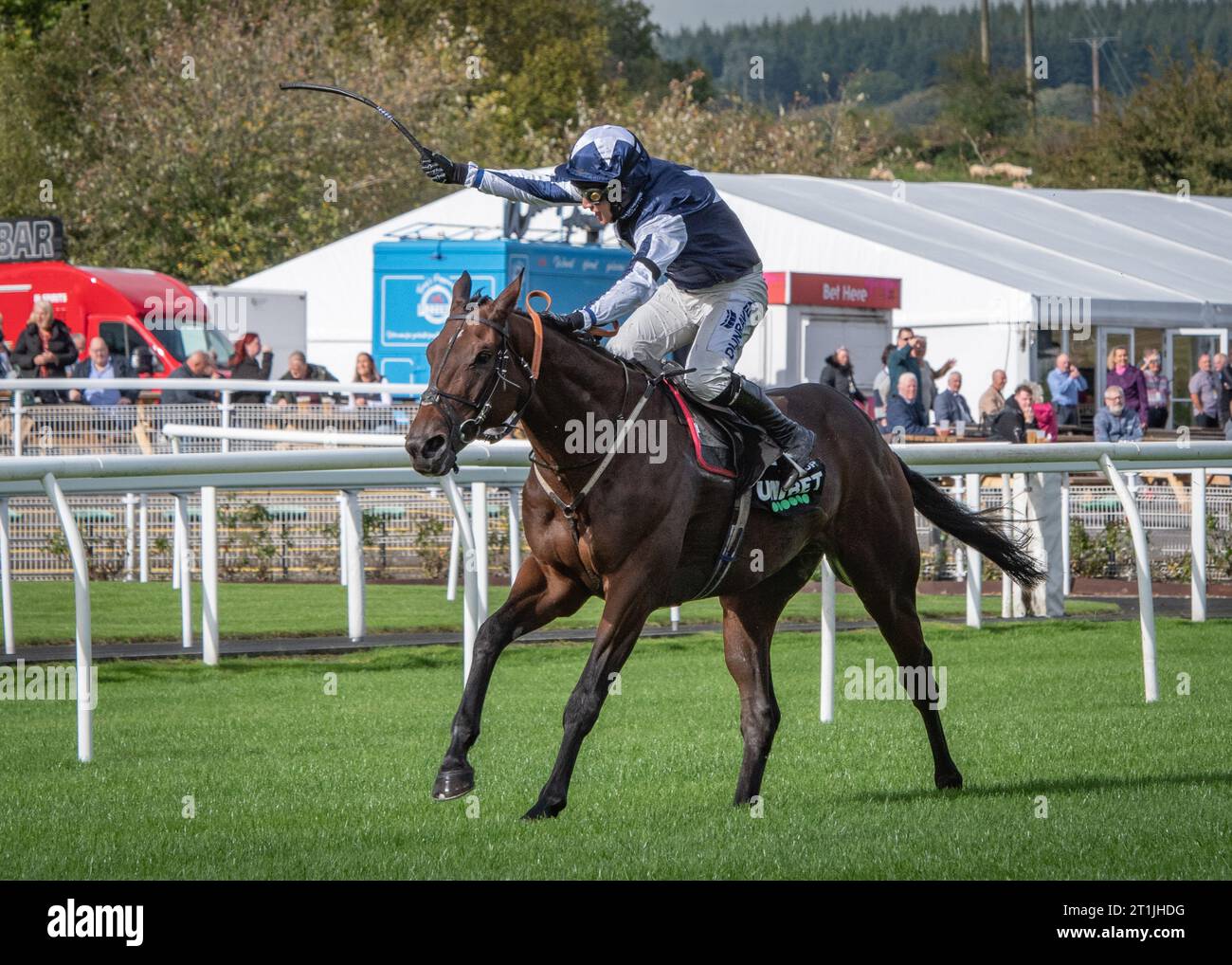 Chepstow Racecourse - Jump Jockeys Derby 2023 Stock Photo - Alamy