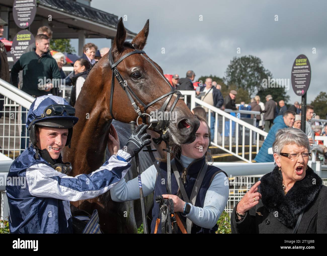 Chepstow Racecourse - Jump Jockeys Derby 2023 Stock Photo - Alamy