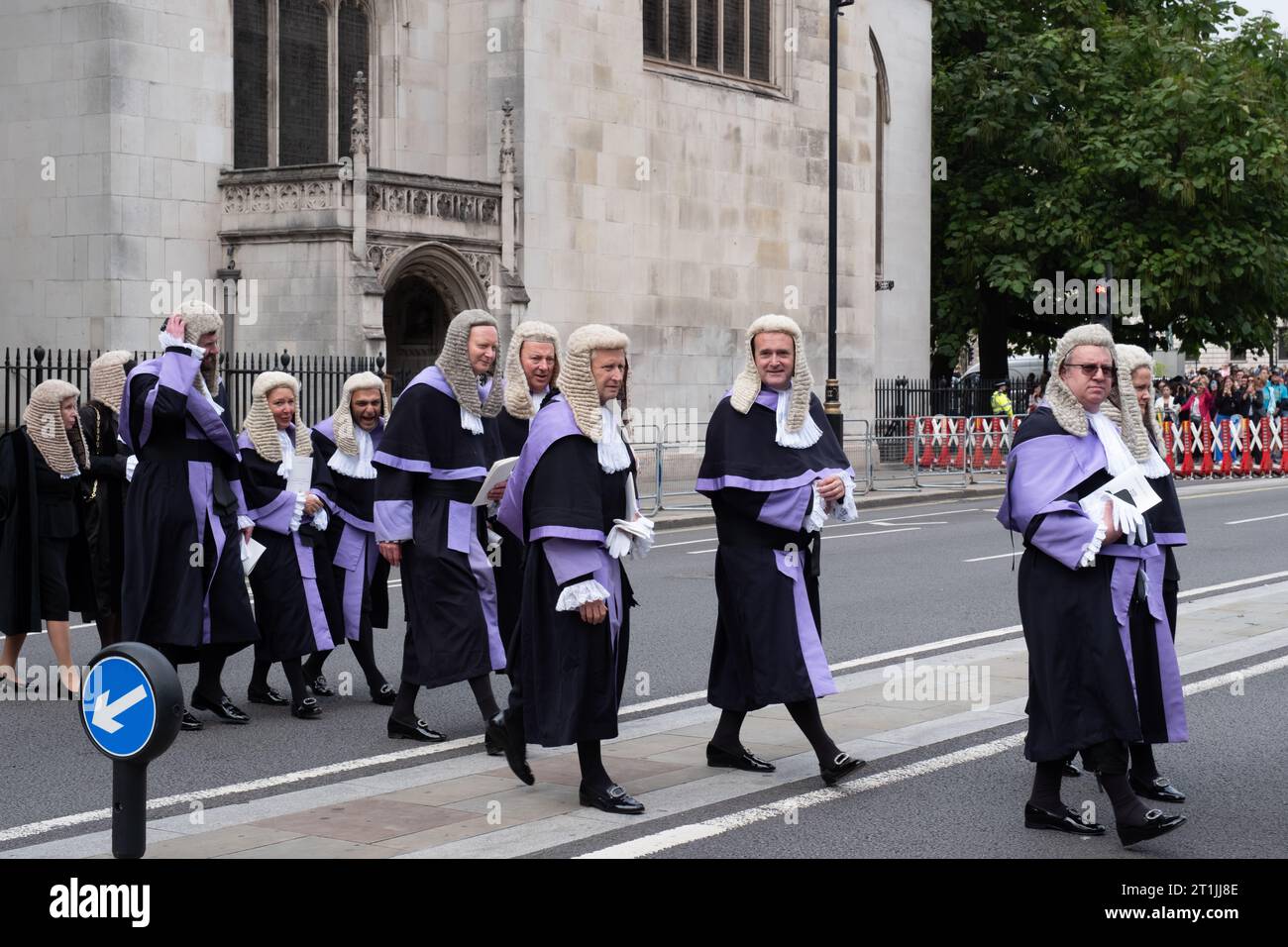 Lord Chancellor's Breakfast. Judges walk from Westminster Abbey to the ...