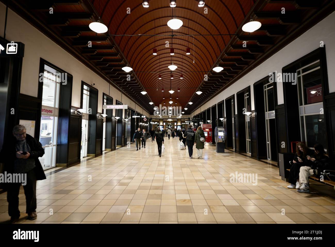 Aarhus Train Station Terminal. Central subway underground station Stock ...