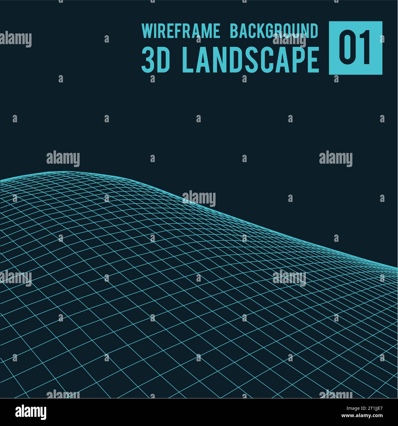 Wireframe landscape background. Abstract vector.3d technology ...