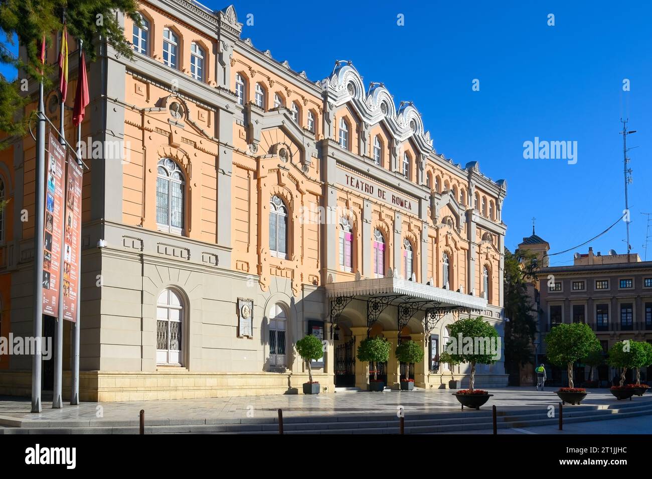 Full length view of the historical landmark building. Architectural ...