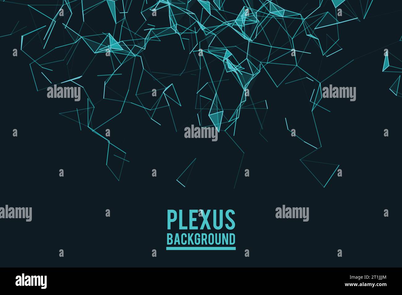 Digital plexus of glowing lines and dots. Futuristic digital background for Science and ...