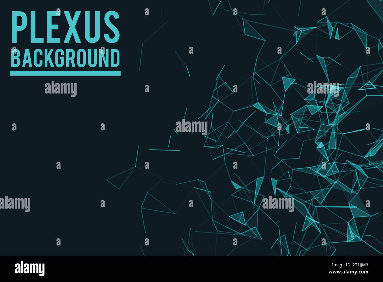 Digital plexus of glowing lines and dots. Futuristic digital background ...