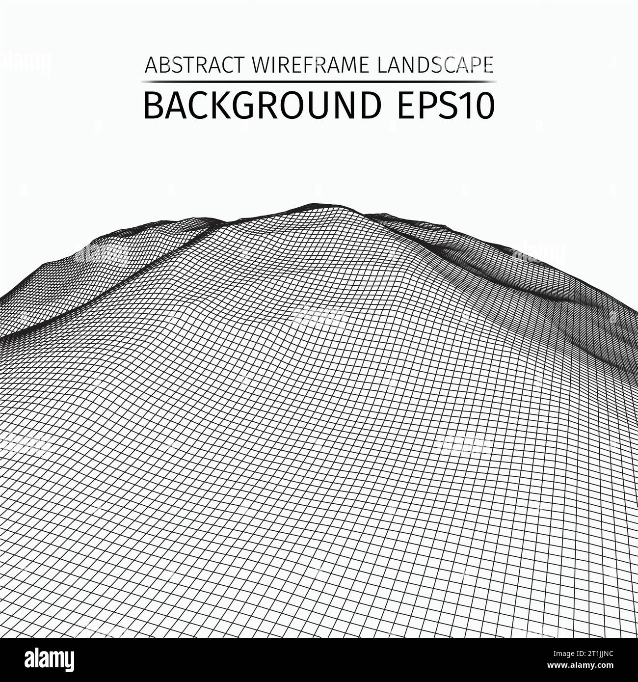 Wireframe landscape background. Abstract vector.3d technology ...