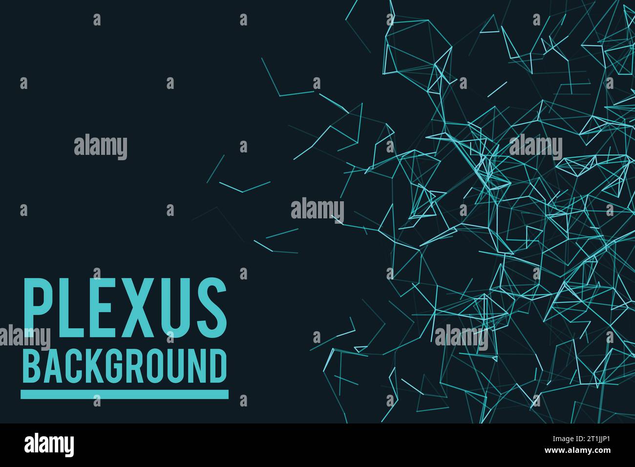 Digital plexus of glowing lines and dots. Futuristic digital background ...