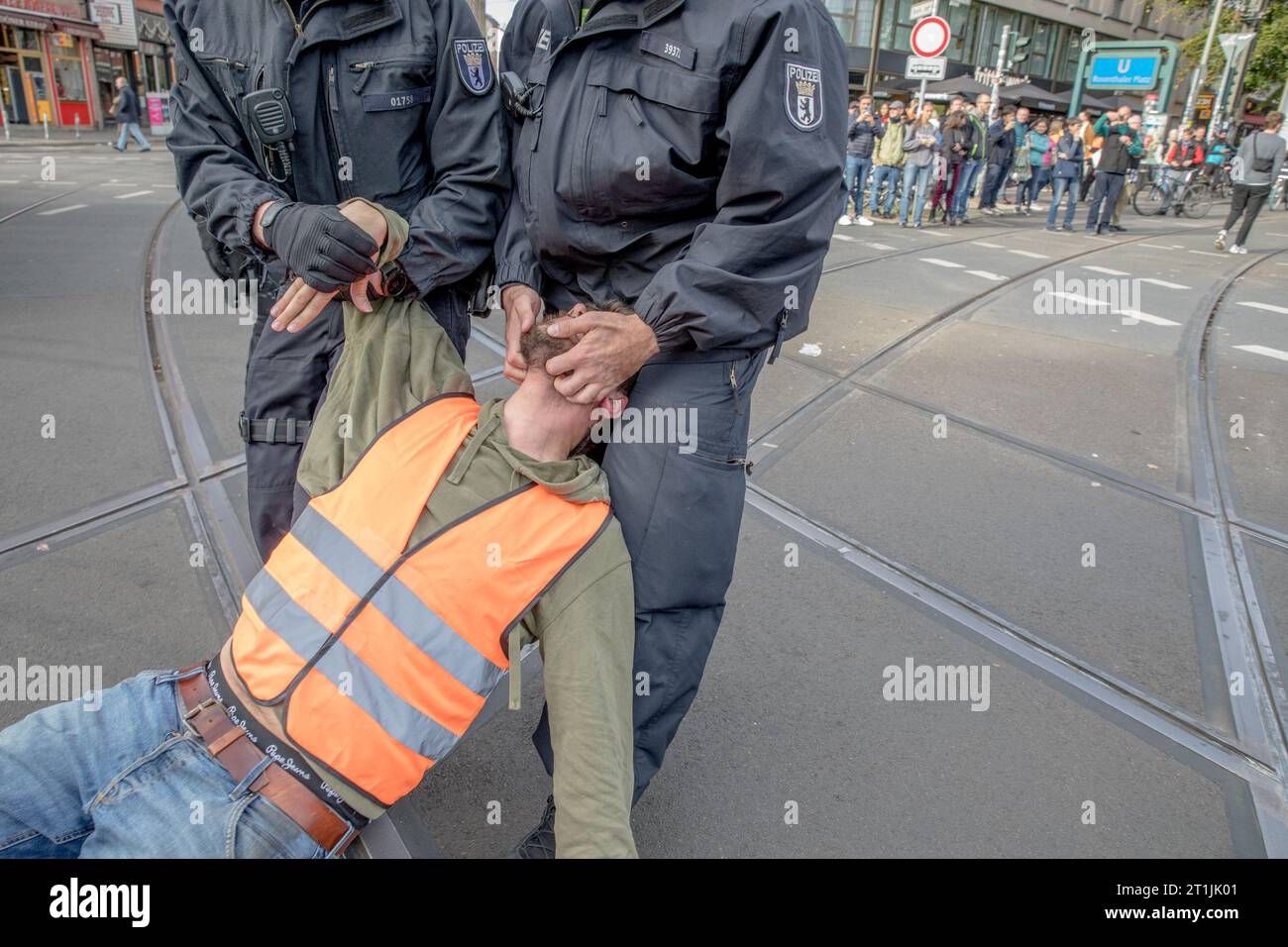 Berlin police forcibly removed members of the "Last Generation, a ...