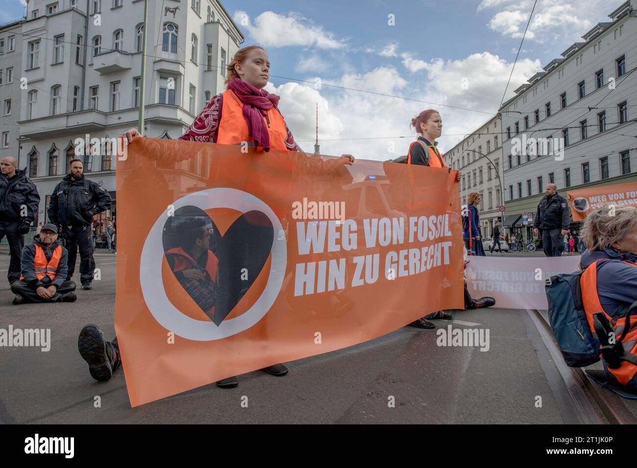 Berlin police forcibly removed members of the "Last Generation, a ...