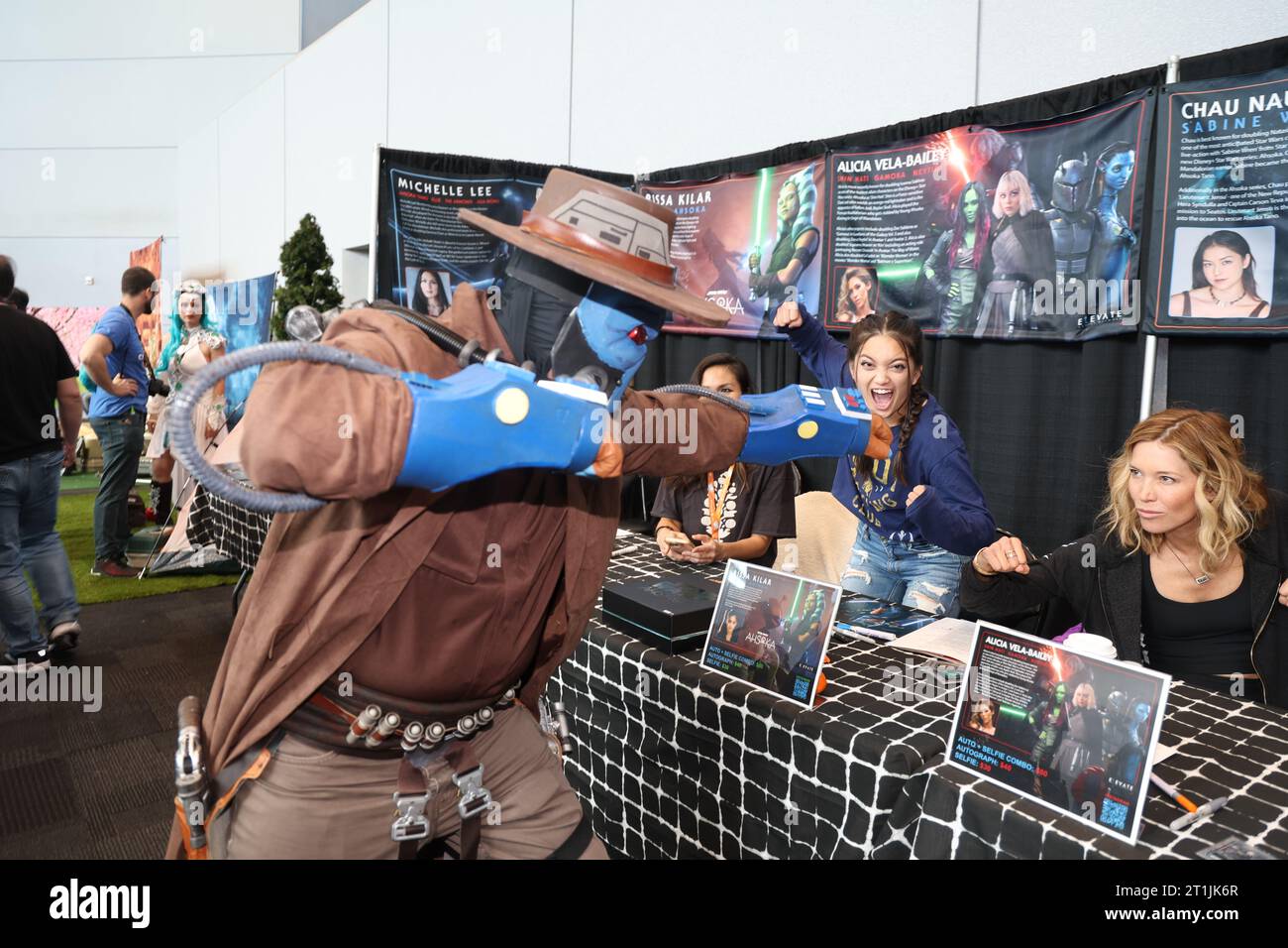 A cosplayer dressed as Cad Bane from “The Book of Boba Fett” attends ...
