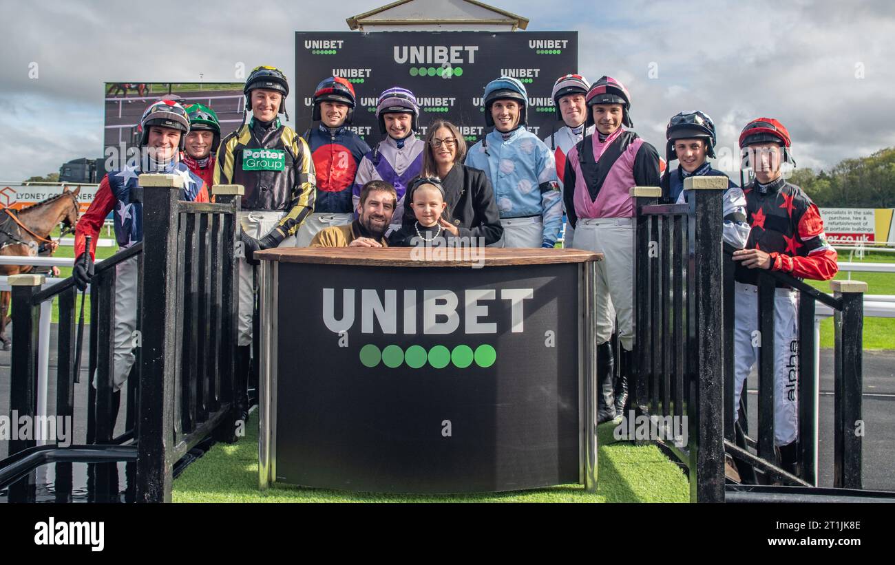 Chepstow Racecourse - Jump Jockeys Derby 2023 Stock Photo - Alamy