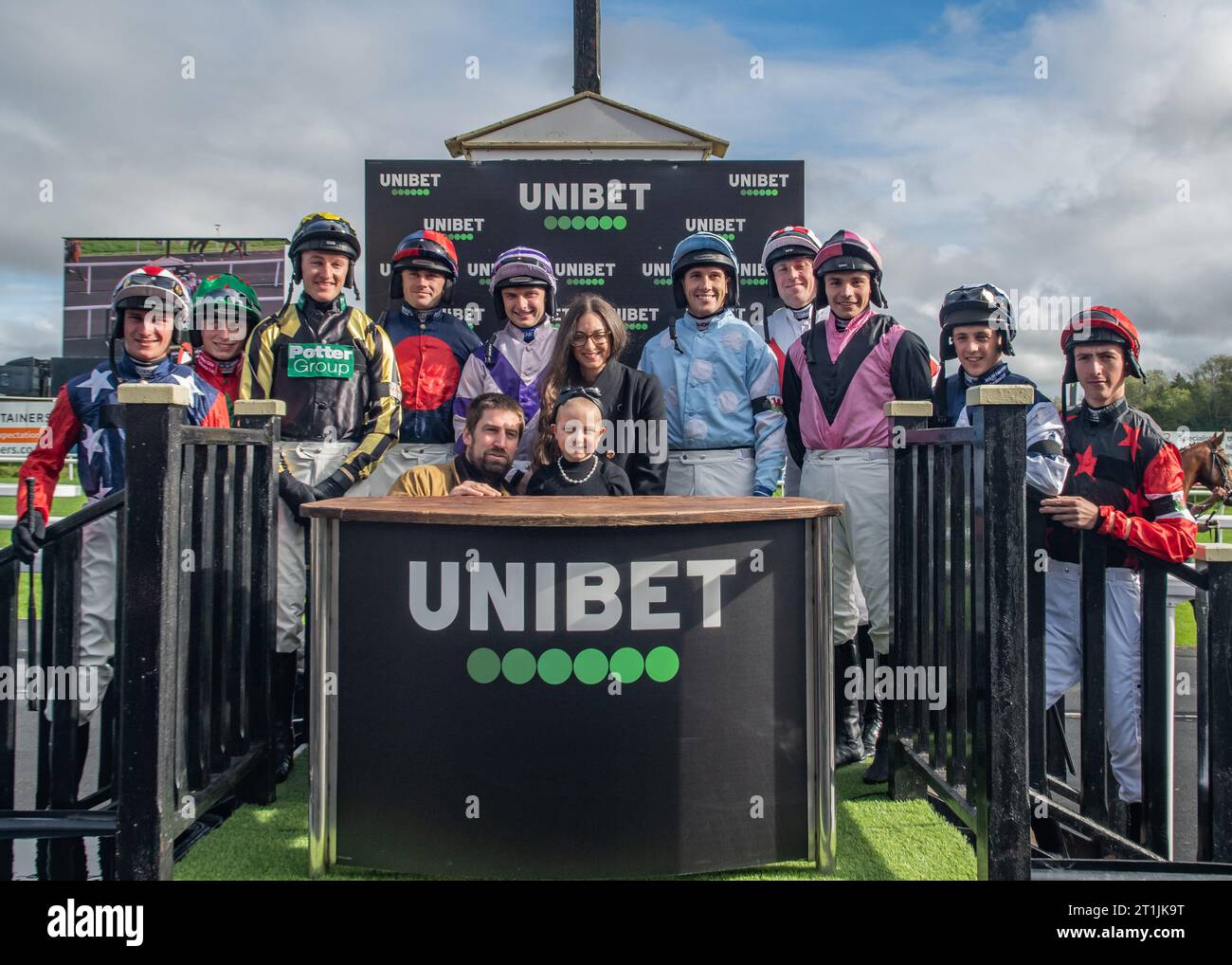 Chepstow Racecourse - Jump Jockeys Derby 2023 Stock Photo - Alamy