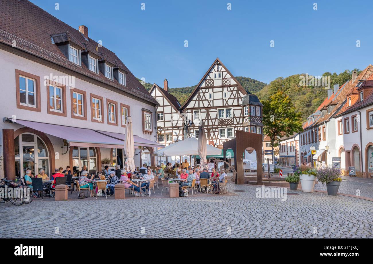 Annweiler am Trifels. A cozy place with many half-timbered houses ...