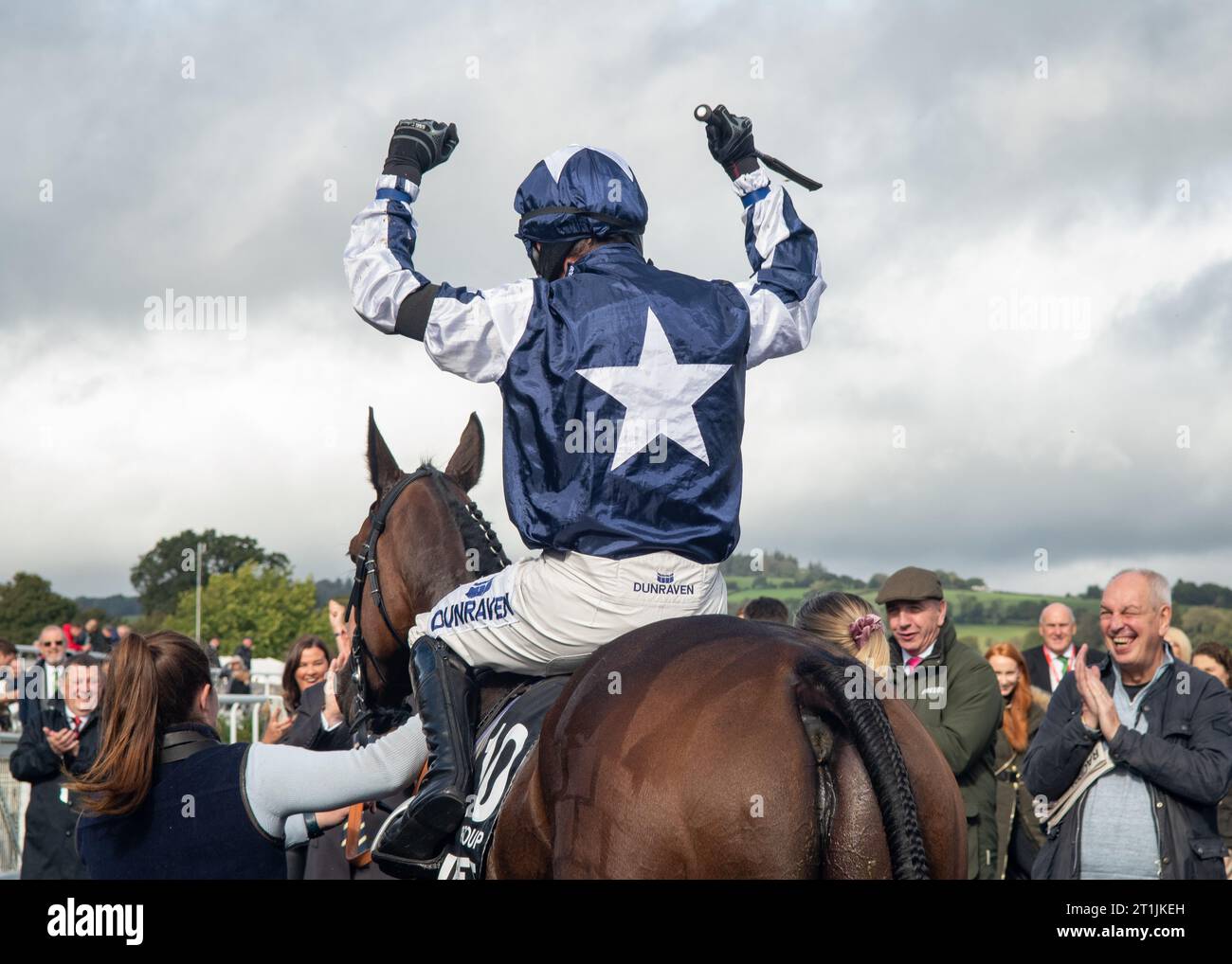 Chepstow Racecourse - Jump Jockeys Derby 2023 Stock Photo - Alamy
