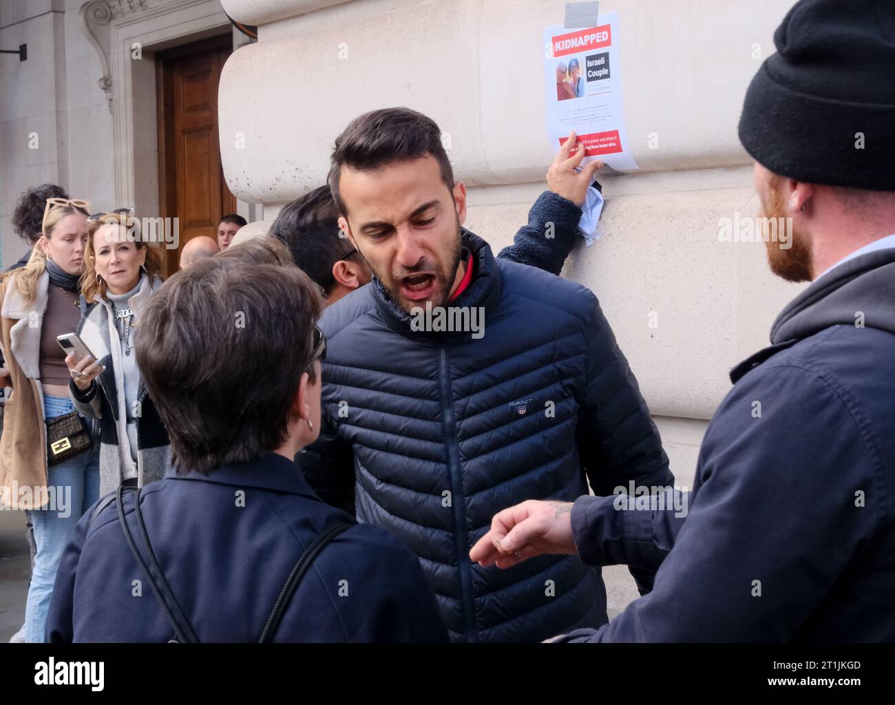London, UK. 14th Oct 2023. March for Palestine, Israeli missing persons ...