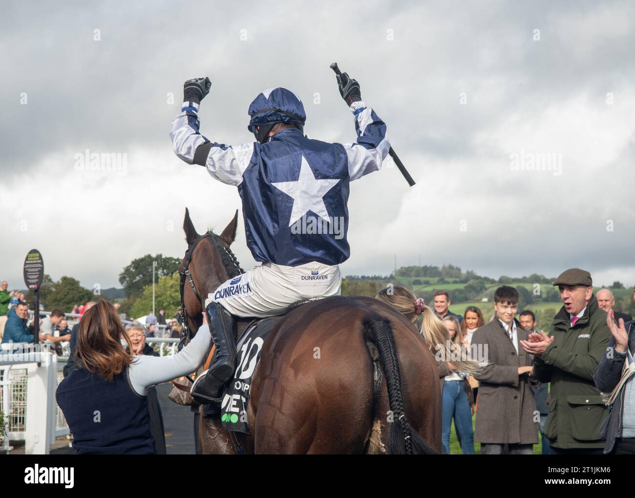 Chepstow Racecourse - Jump Jockeys Derby 2023 Stock Photo - Alamy