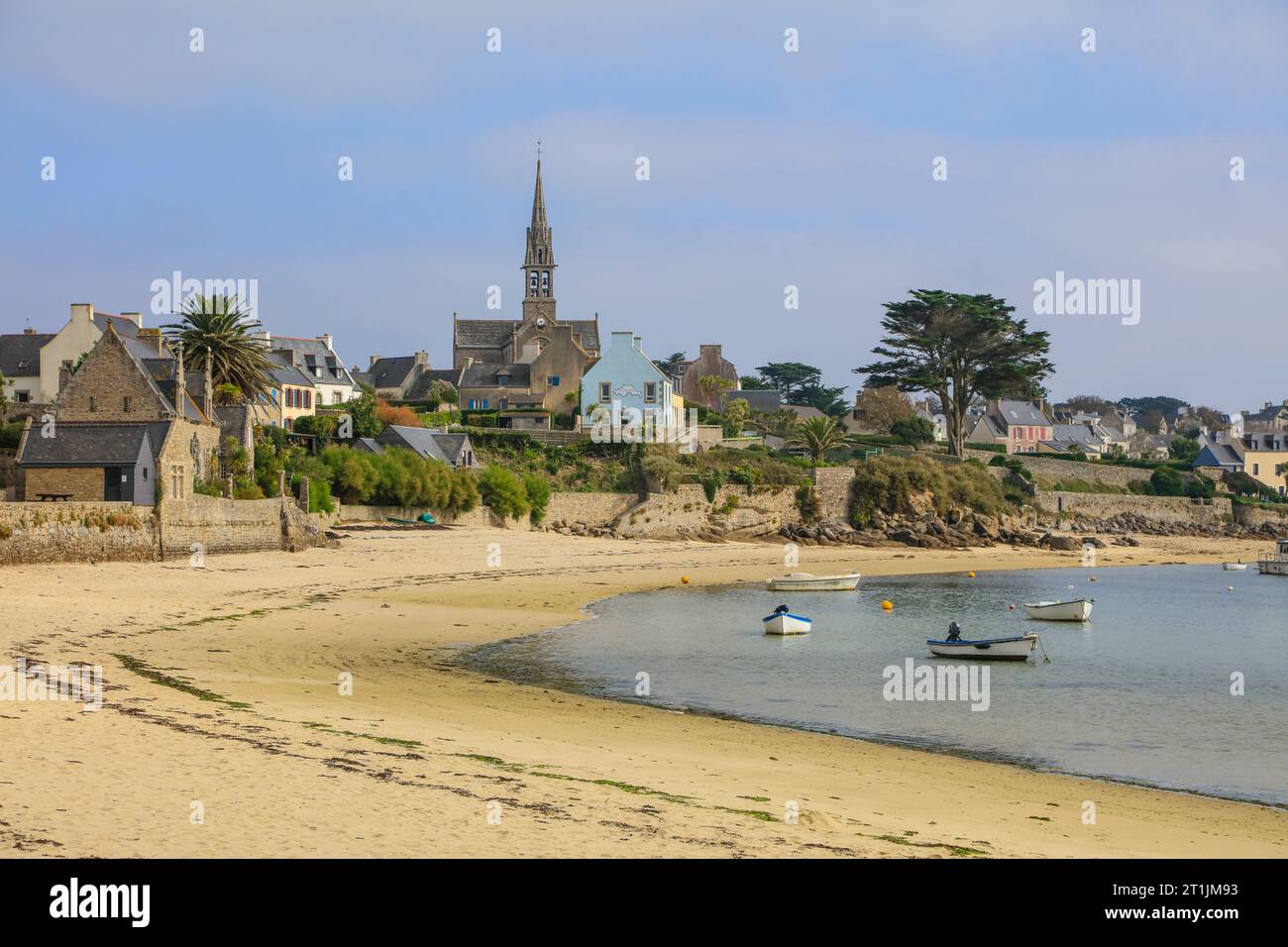 Insel Ile de Batz im Ärmelkanal vor der bretonischen Küste bei Roscoff ...