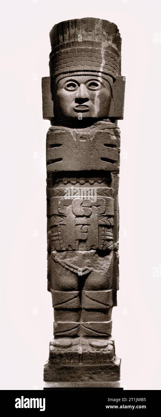 ESCULTURA DE GUERRERO ATLANTE-PIEDRA BASALTICA-PROCEDE TULANational ...