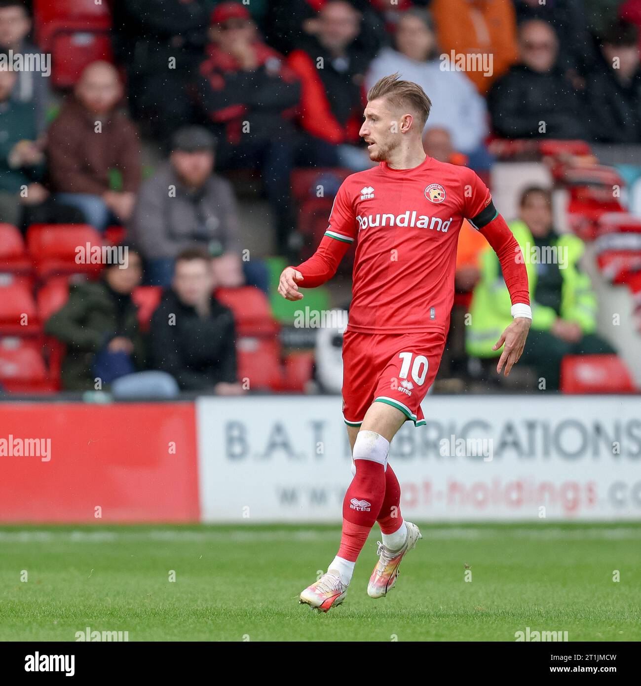 Walsall, UK. 14th Oct, 2023. Walsall's Tom Knowles in action during the ...