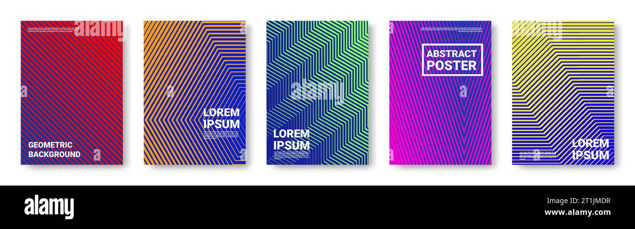 Abstract backgrounds. Color line patterns. Modern graphic design ...