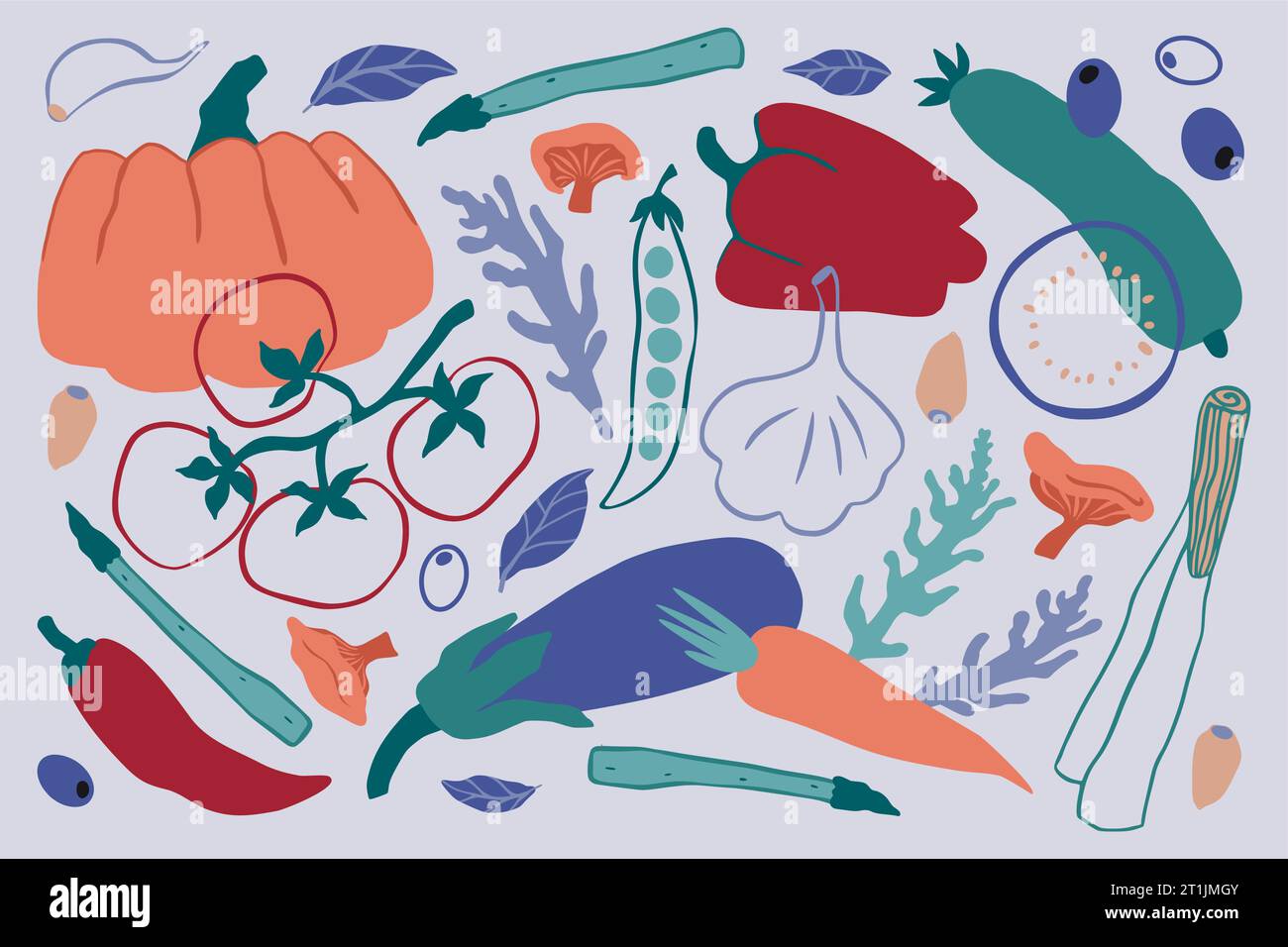 Abstract vegetables. Fruit, veg plate, food art, grocery market, cute ...