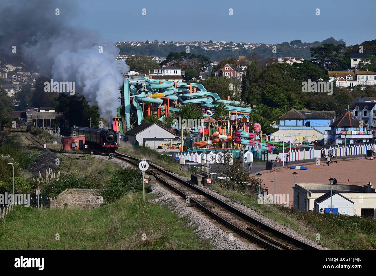GWR 4200 class tank engine No 4277 'Hercules' passing Goodrington on ...