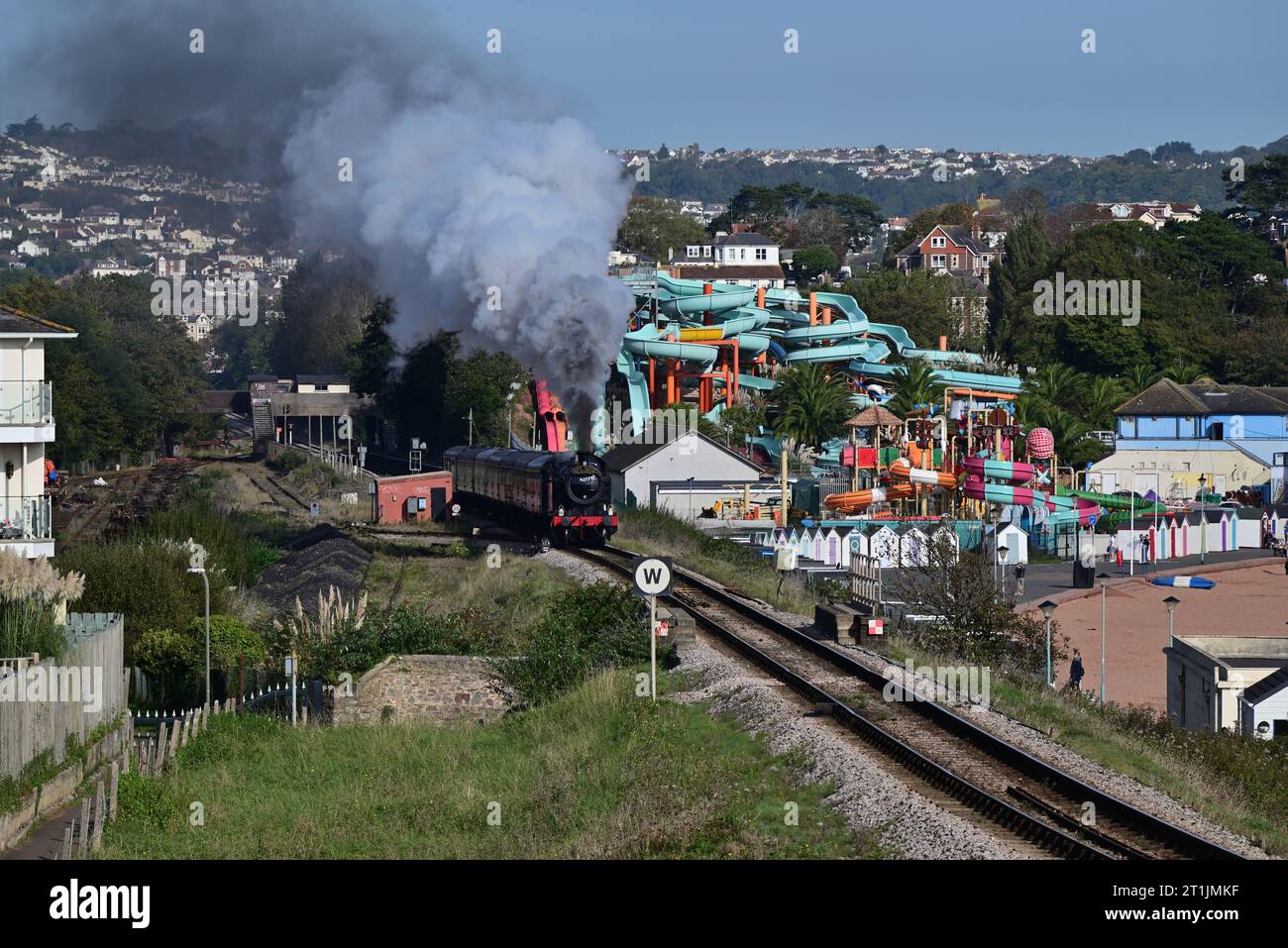GWR 4200 class tank engine No 4277 'Hercules' passing Goodrington on ...
