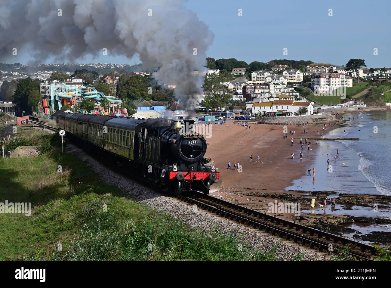 GWR 4200 class tank engine No 4277 'Hercules' passing Goodrington on ...