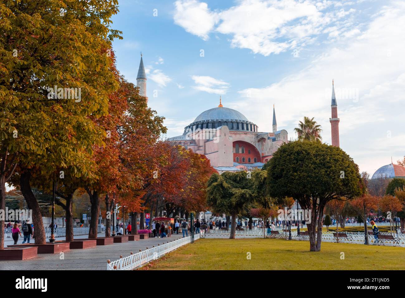 Istanbul, Turkey, 12 October 2022:Autumnal view of Hagia Sophia and ...