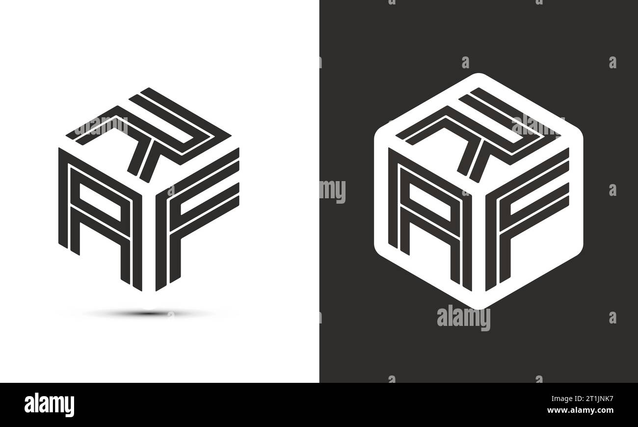 RAF letter logo design with illustrator cube logo, vector logo modern ...