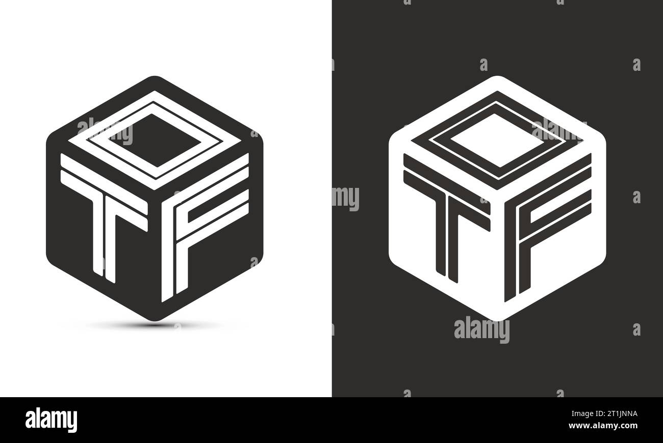OTF letter logo design with illustrator cube logo, vector logo modern ...