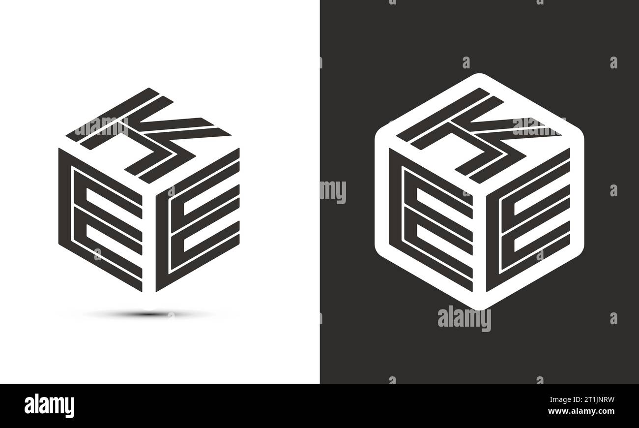 KEE letter logo design with illustrator cube logo, vector logo modern ...