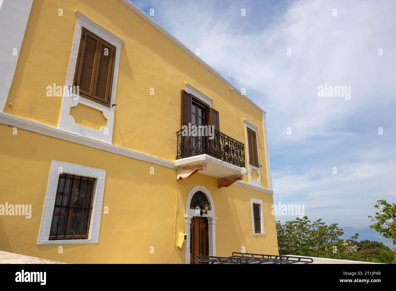 Greek architecture in Zia village on the island of Kos in Greece Stock ...