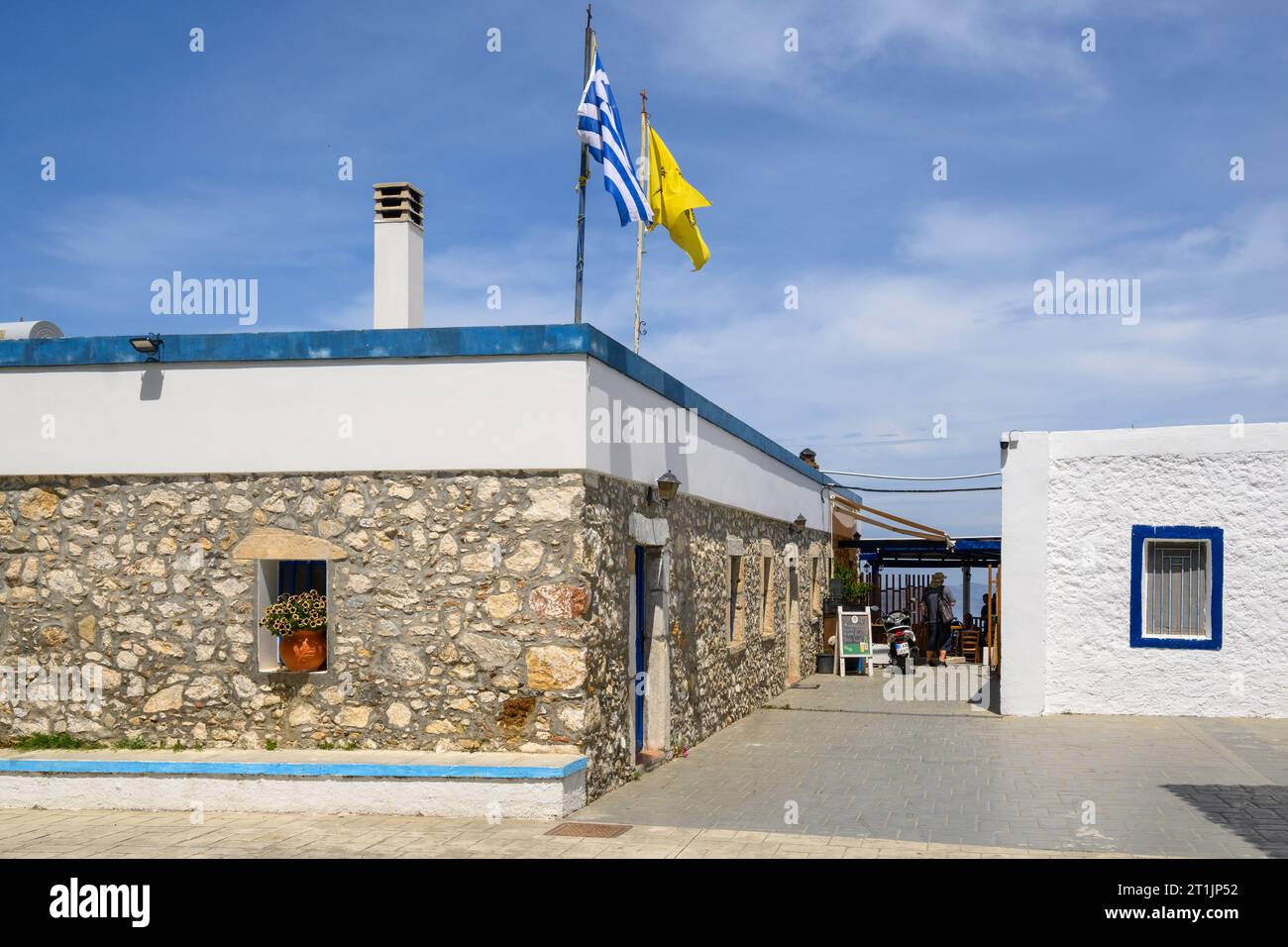 Kos, Greece - May 9, 2023: Greek architecture in Zia village on the ...