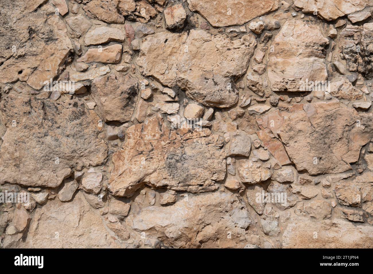 Texture of an ancient stone wall on archaeological excavations in ...