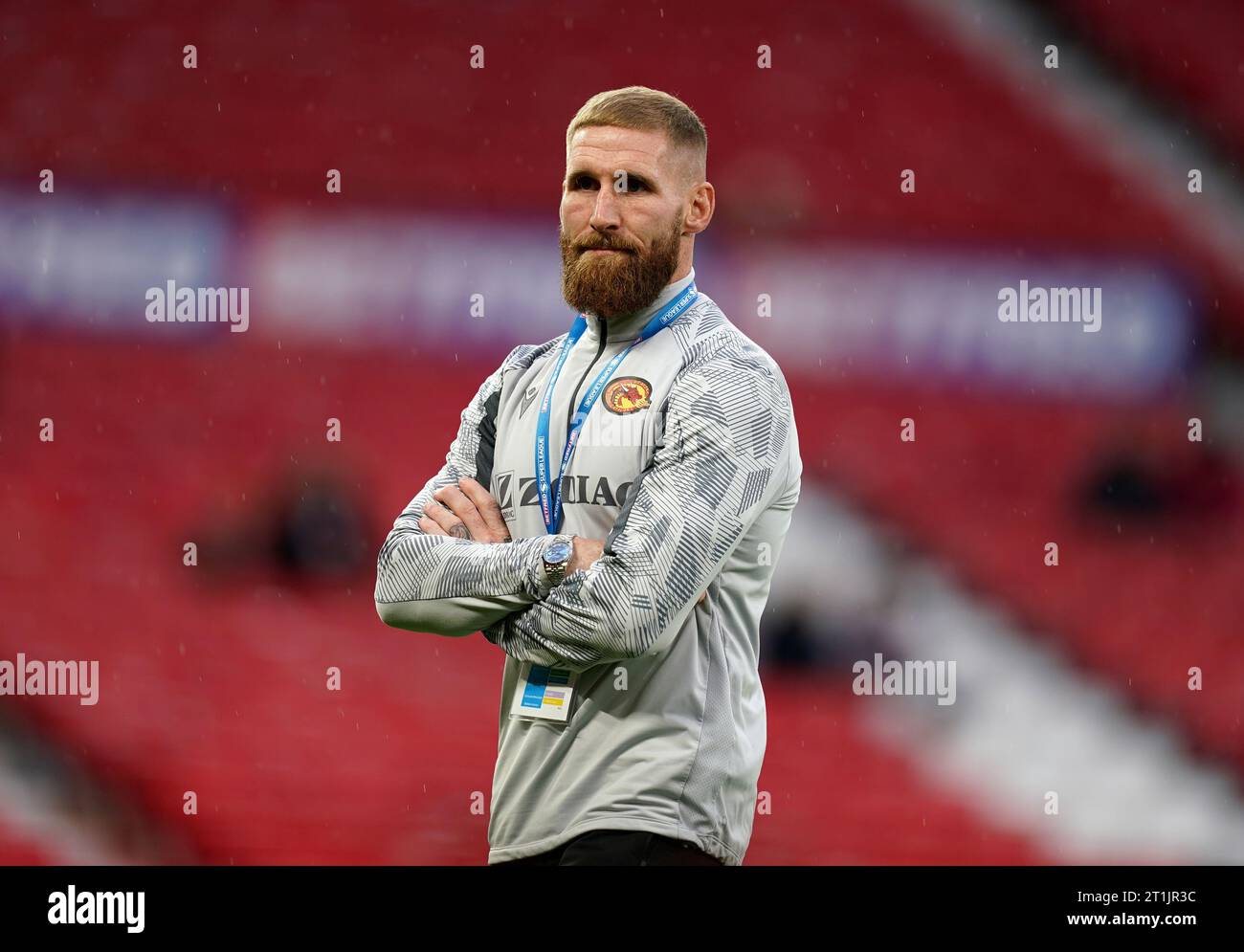 Catalans Dragons' Sam Tomkins walks the pitch prior to the Betfred ...