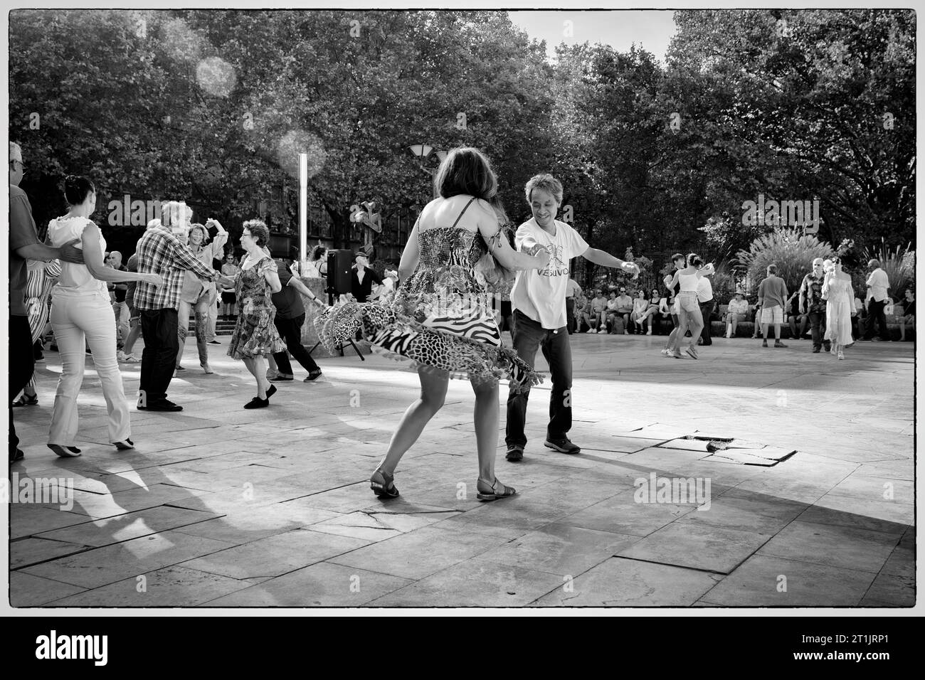 Dancers along the River Seine in Paris dancing to bebop music., Paris ...