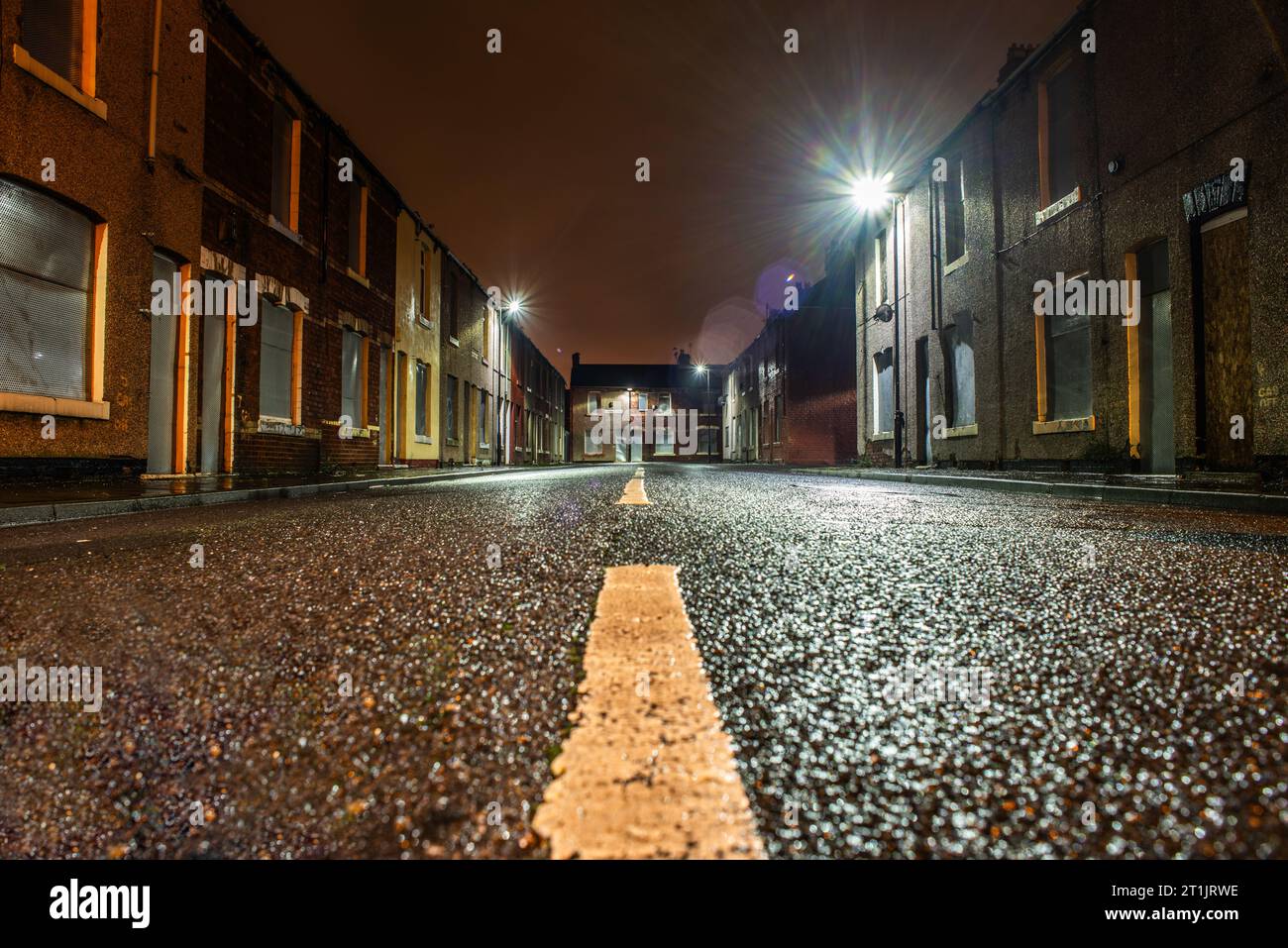 A deserted street in Hartlepool, County Durham Stock Photo - Alamy