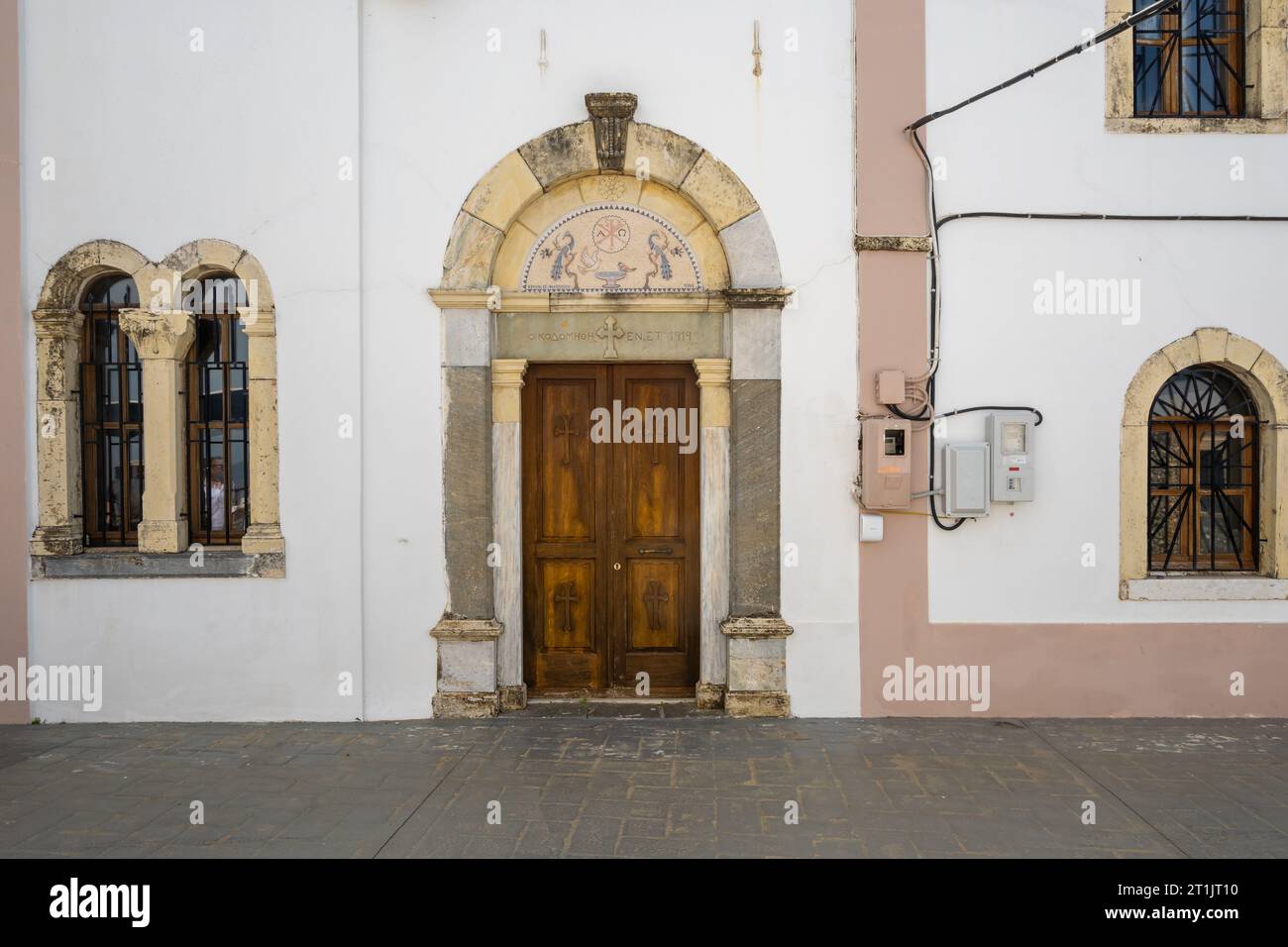Kos, Greece - May 9, 2023: Greek architecture in Zia village on the ...