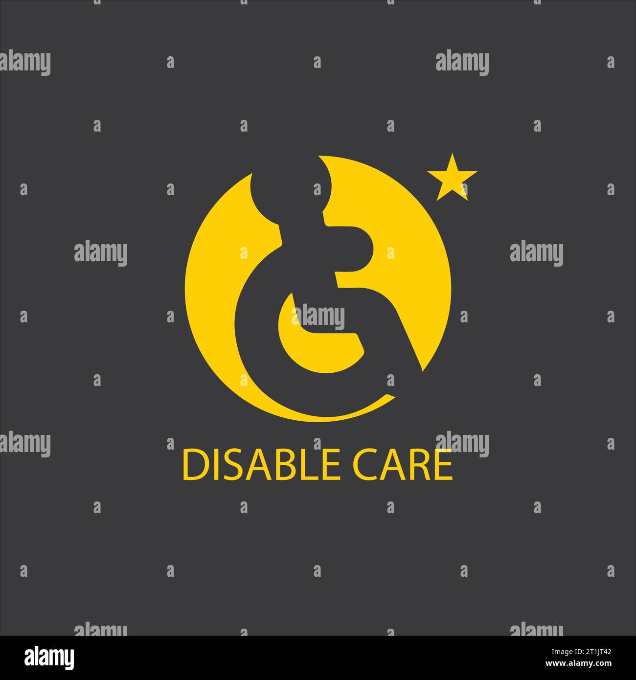 Disabled icon illustration isolated vector sign symbol Stock Photo - Alamy