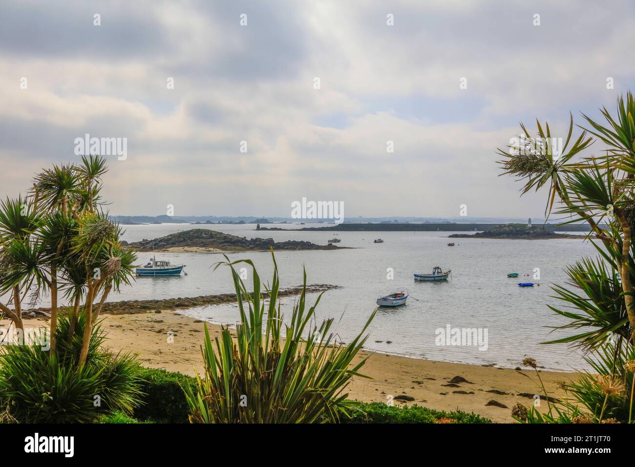 Insel Ile de Batz im Ärmelkanal vor der bretonischen Küste bei Roscoff ...