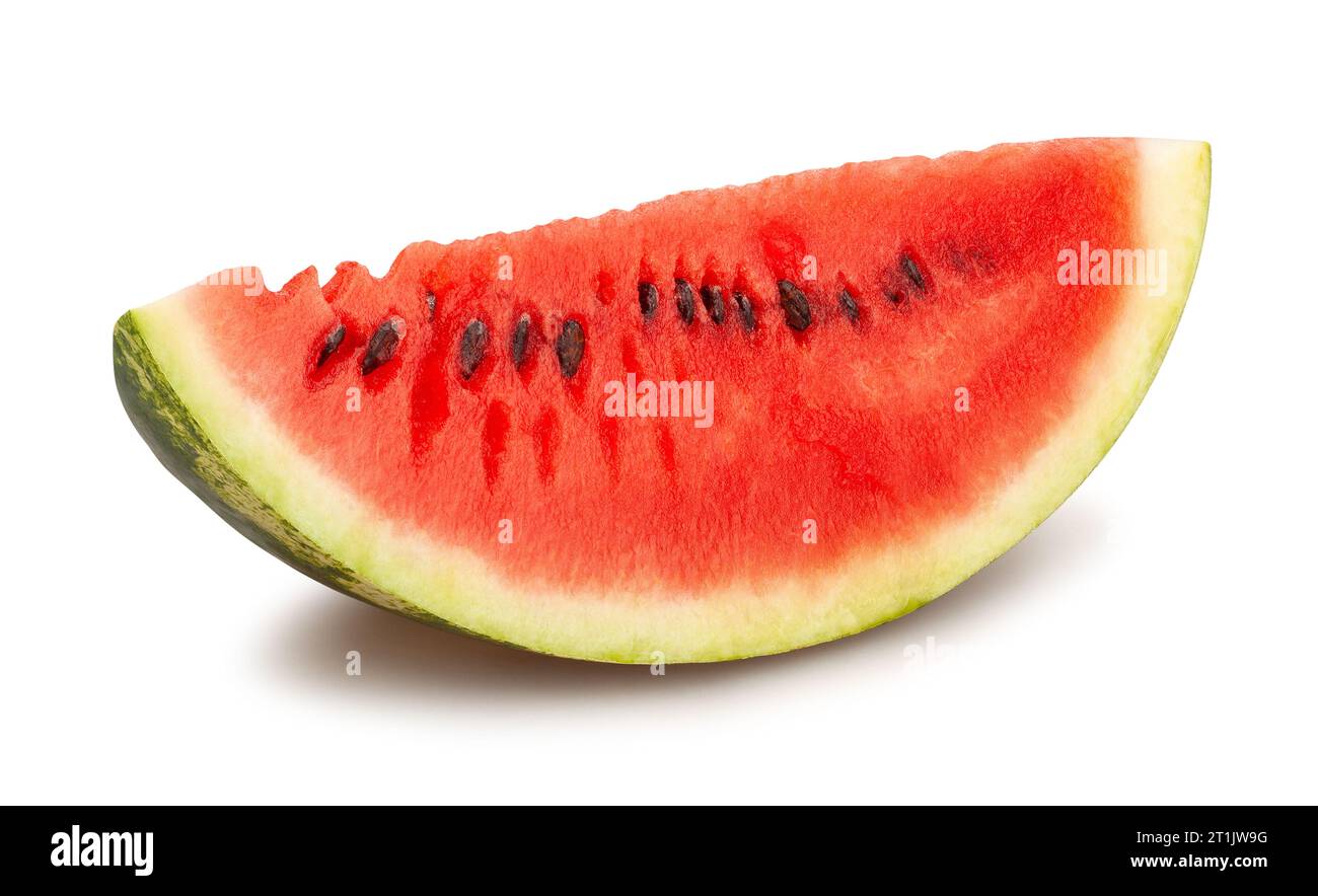 sliced watermelon path isolated on white Stock Photo - Alamy