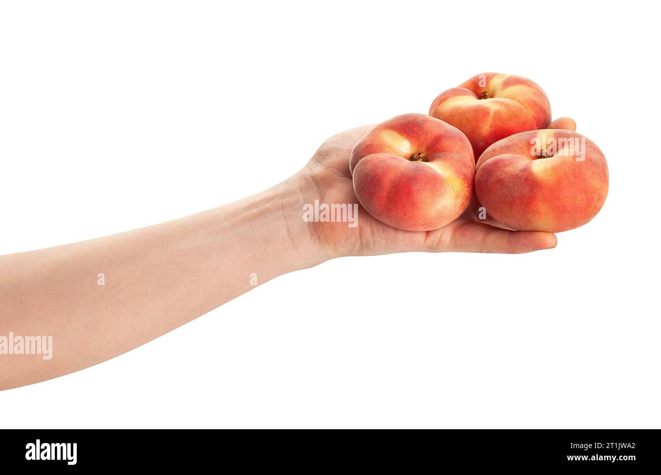 Flat red hand holding Cut Out Stock Images & Pictures - Alamy