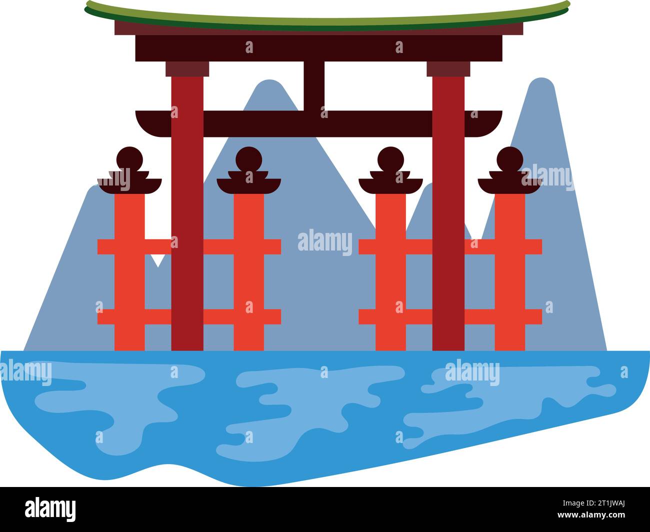 torii gate illustration vector isolated Stock Vector Image & Art - Alamy