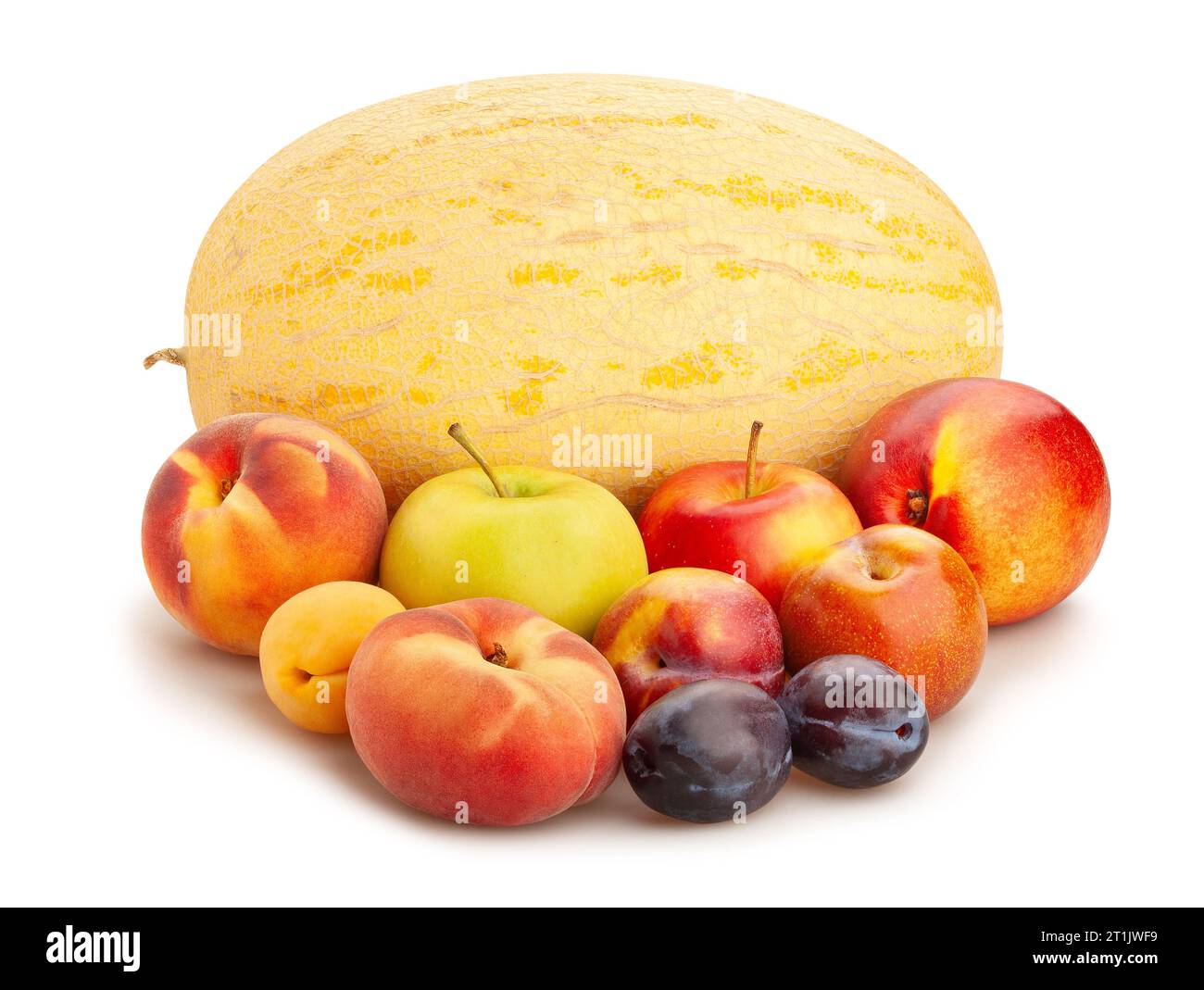 fruit mix path isolated on white Stock Photo - Alamy